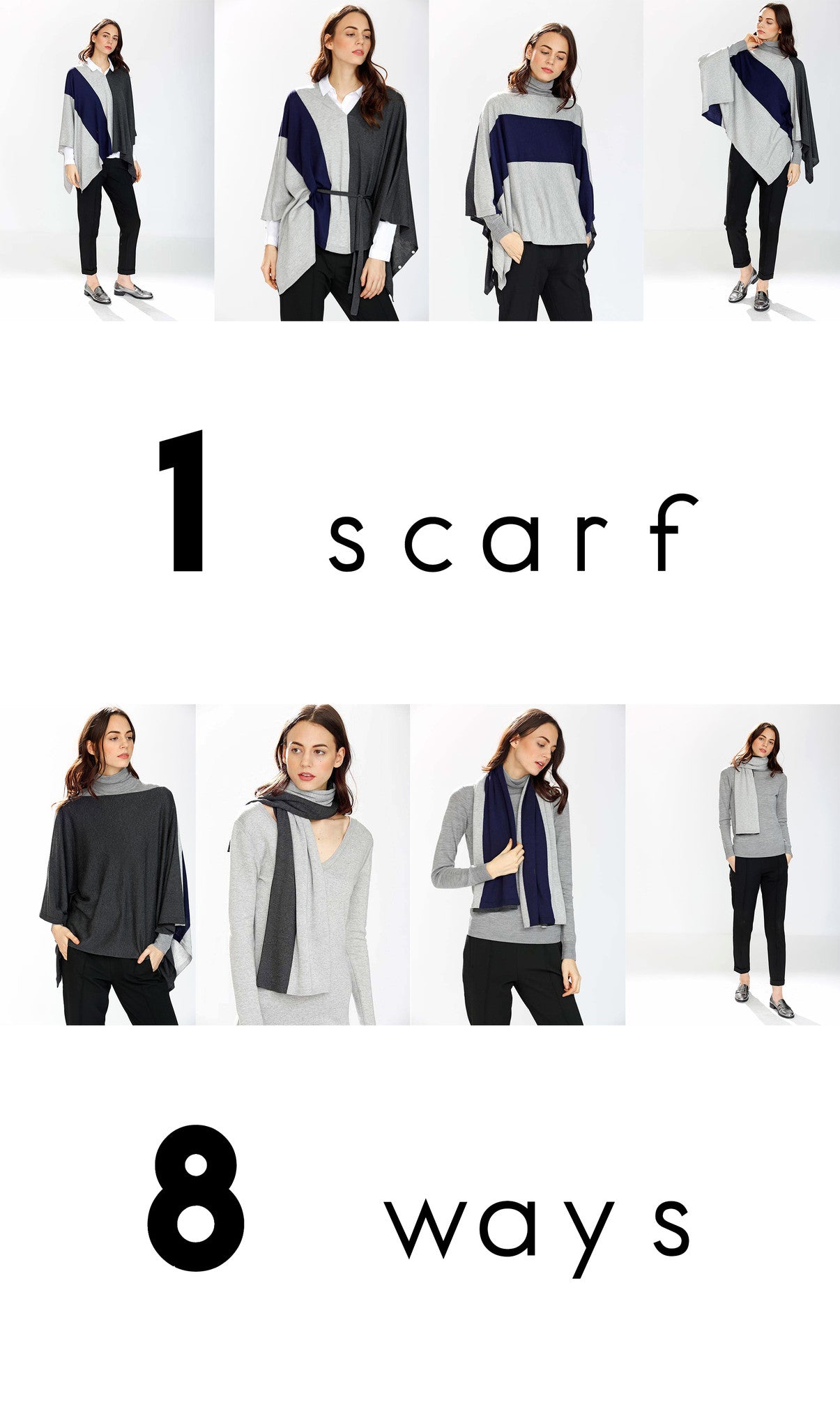 One Scarf Eight Different Ways – Jia Collection